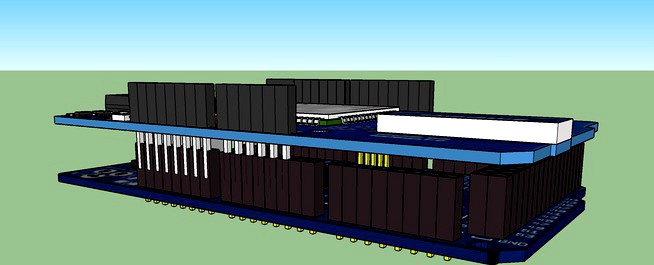 Arduino Mega 2560 with GSM module 3d model