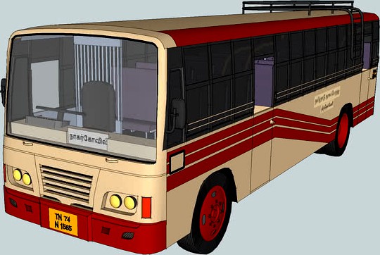 TNSTC bus 3d model