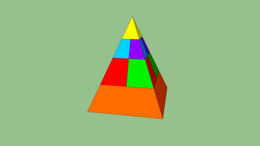 Food Pyramid Colours 3d model