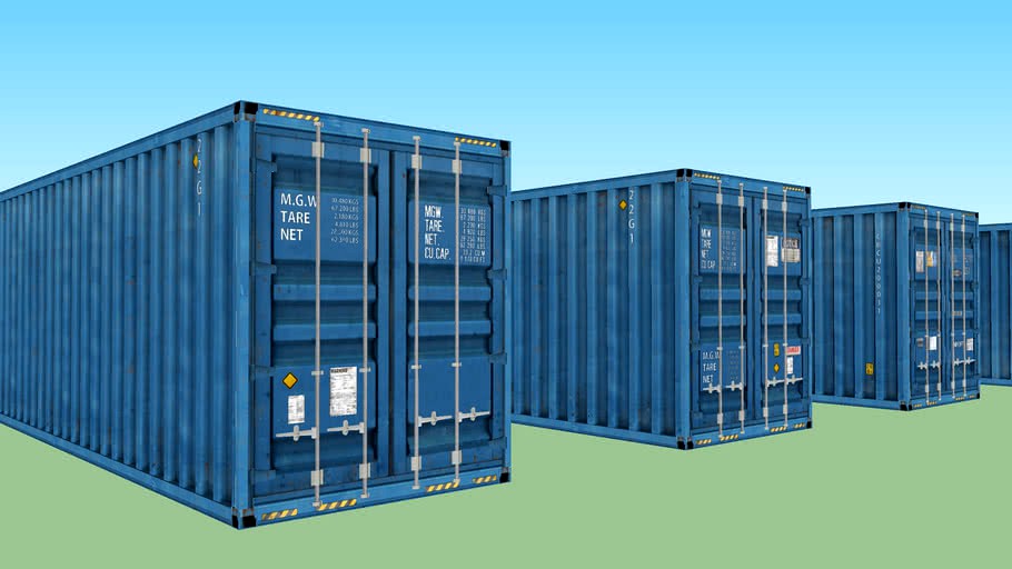 Intermodal container set 3d model