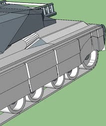 Fictional MBT (Main Battle Tank) - Percheron MBT 3d model