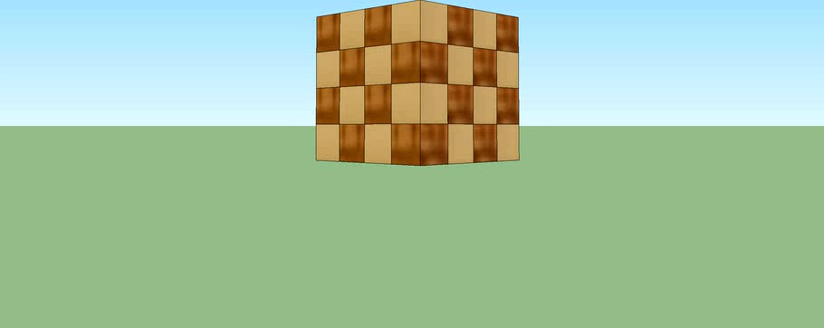 Cubo armable de madera con 14 componentes 3d model