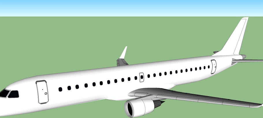 Template - Embraer E-190 3d model