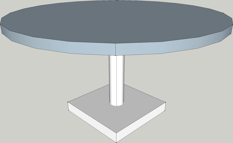 basic round table 3d model