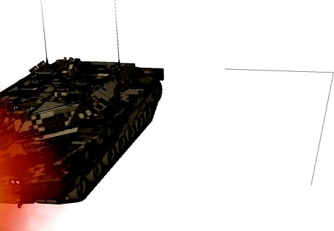 Tank Firing a Projectile 3d model