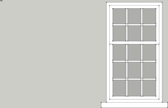 6 Over 9 Light Window 3d model