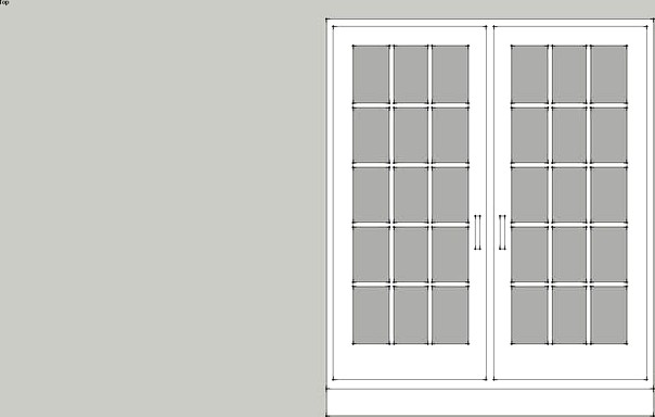 Simple French Door 3d model