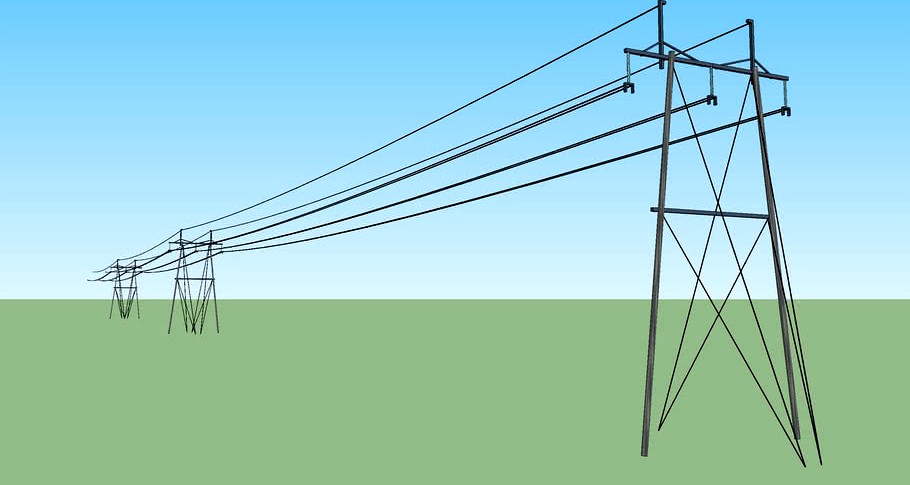 Finnish 110kV Powerline 3d model