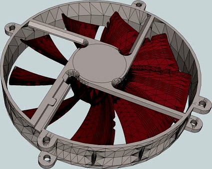 Noctua NF-P14 140mm Case Fan 3d model