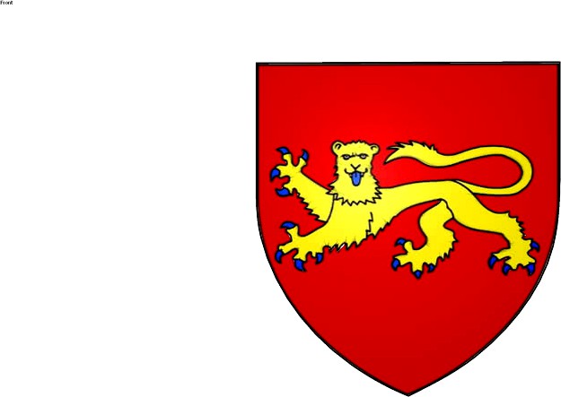 blason des régions Aquitaine et de la Guyenne 3d model
