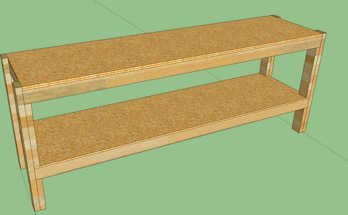 2x4 Work/tool Bench 3d model