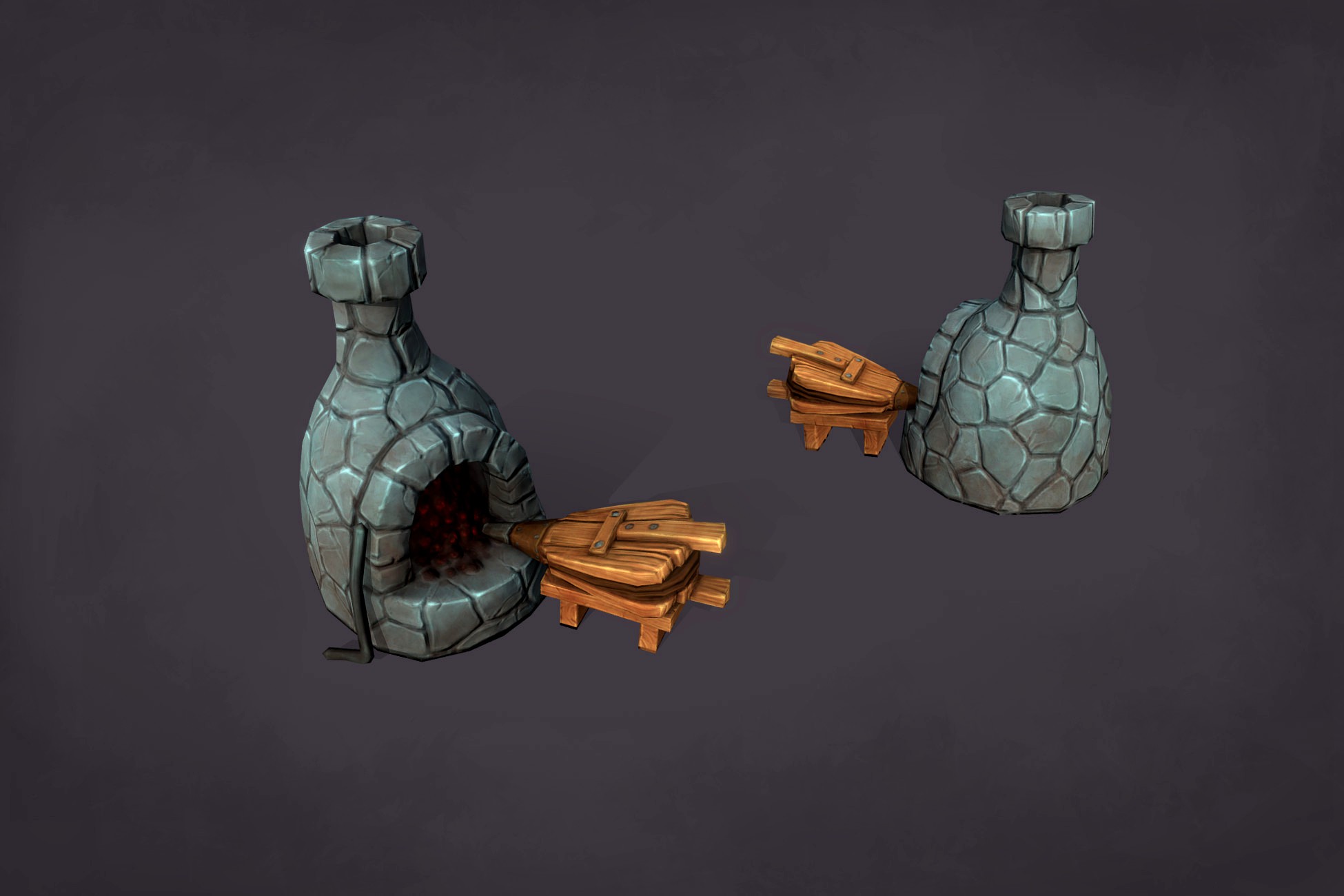 Medieval furnace 3d model