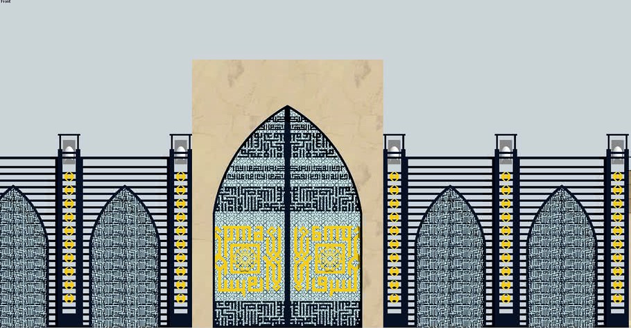 Arabic Gate and Fences 3d model