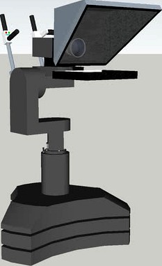 Remote-controlled, robotic studio television camera with teleprompter ...