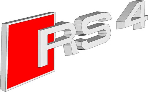 logo audi RS4 3d model