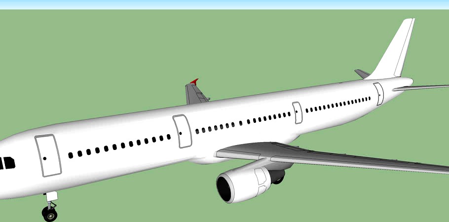 Template - Airbus A321-200 3d model