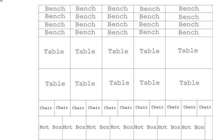 Hot Box Tables Chairs Benches 3d model