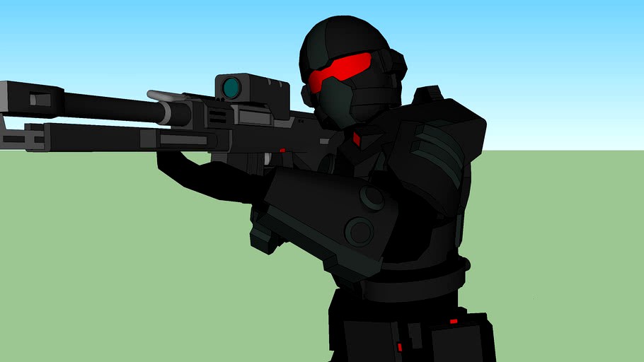 Heavy Armored Soldier 3d model