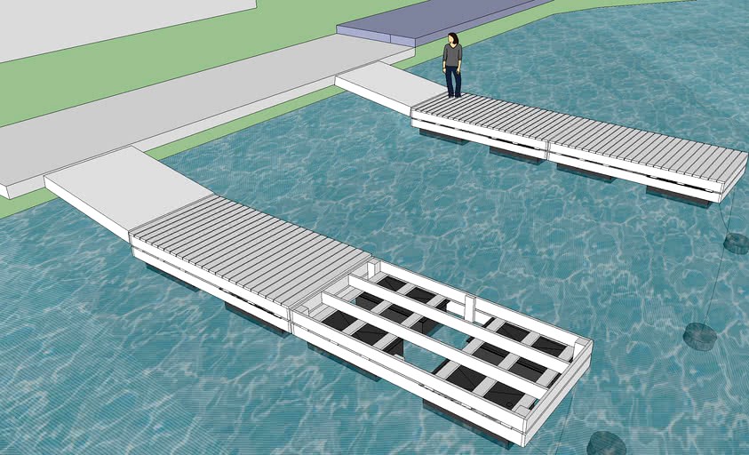 Floating Docks 3d model