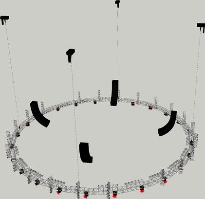 Overhead Lighting Rig 3d model