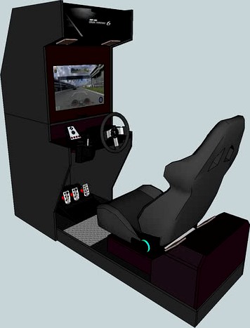 Racing Cockpit Arcade Machine 3d model