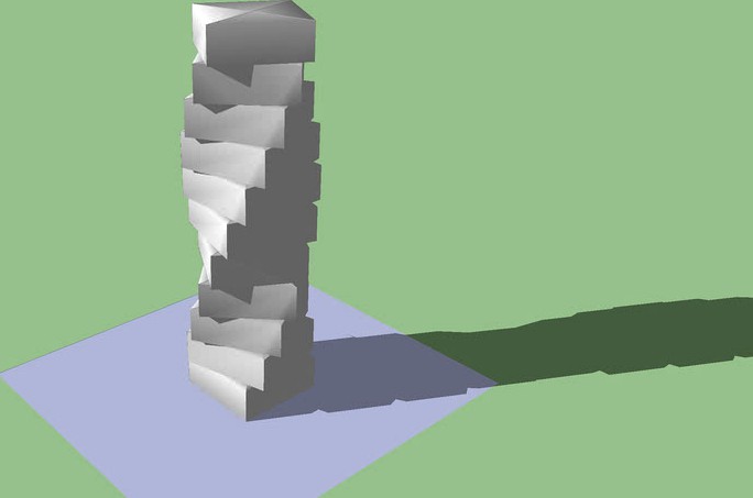 rotating sculpture 3d model