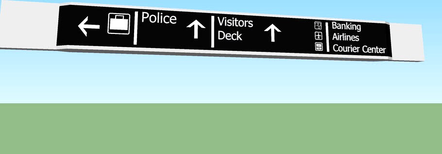 WTC 5 Plaza Level Interior Directory For Interior of WTC 5 Sign 3d model