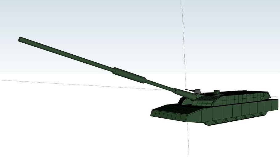 H-107 main battle tank 152mm L/90 3d model