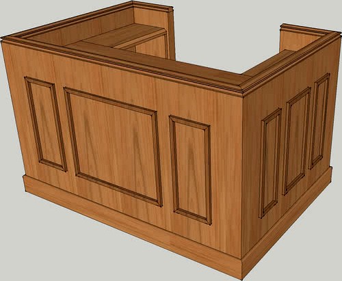 Judge's Bench 3d model