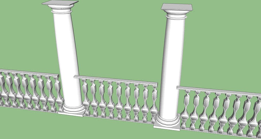 columns and handrails 3d model