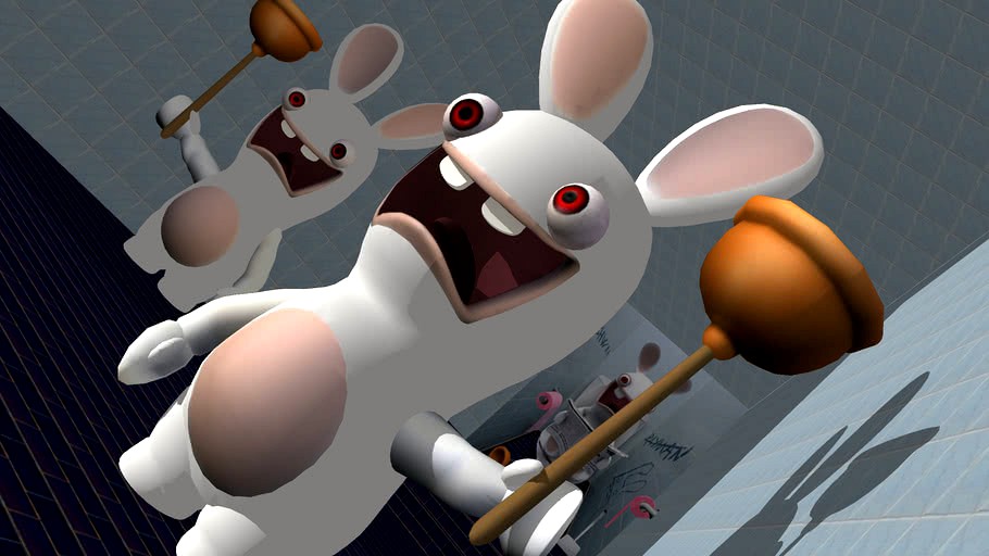 Raving rabbids ! 3d model