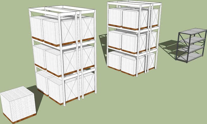 Warehouse Racking 3d model
