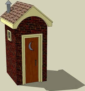 brick outhouse 3d model