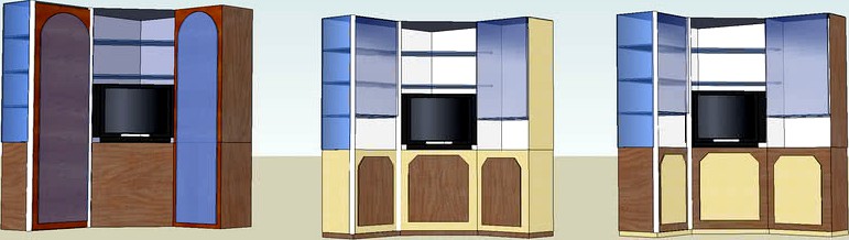 Corner Wall Unit 3d model