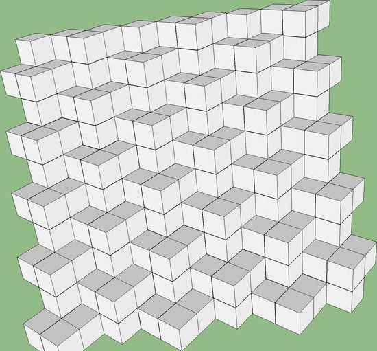 tetris tessellation 3d model