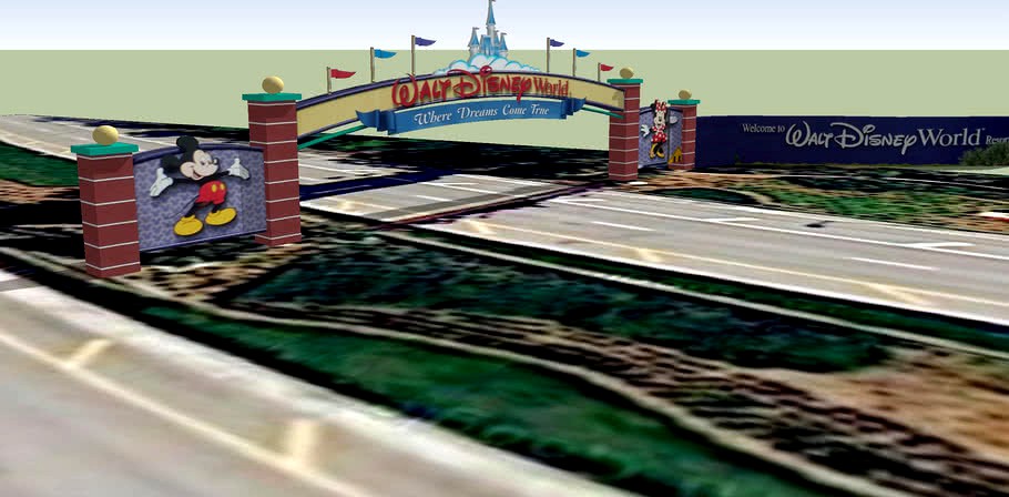Walt Disney World Main Entrance Gate 3d model