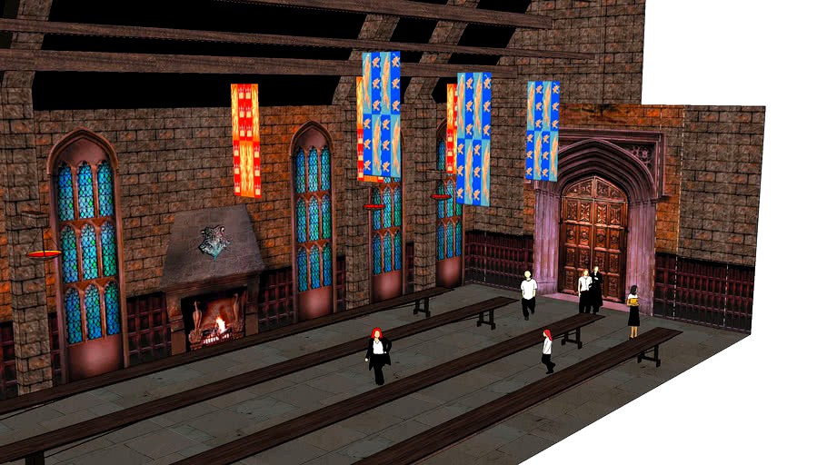 hogwarts main hall 3d model