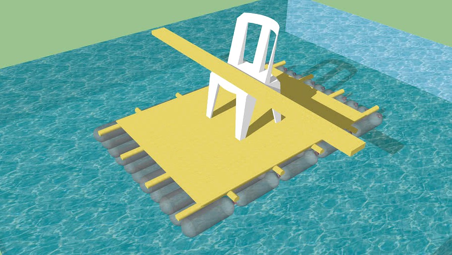 Plastic Bottle Raft 3d model