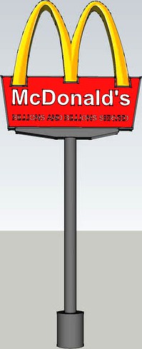 McDonald's Sign 3d model
