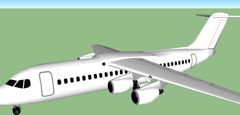 Template - British Aerospace BAe-146-200 / Avro RJ85 (v.2) 3d model