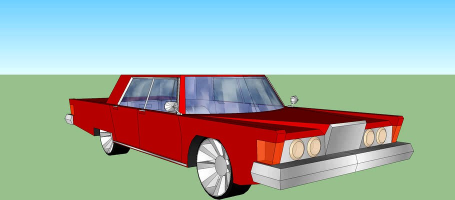 70s pimped car 3d model