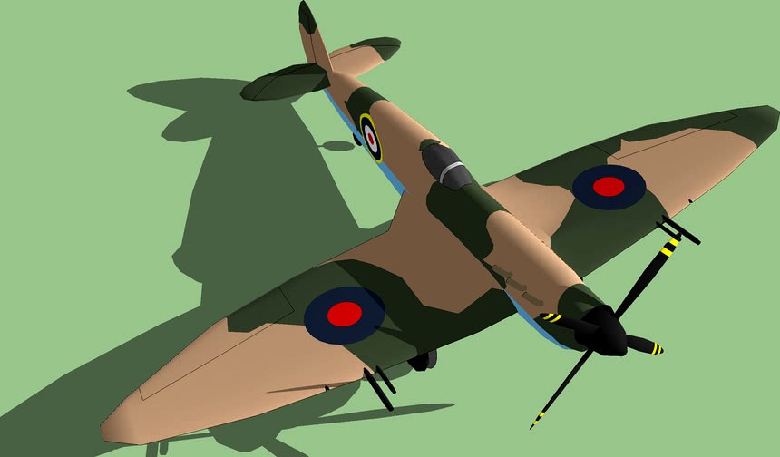 Supermarine Spitfire Mk IV 3d model