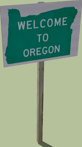 Welcome Sign Oregon 3d model