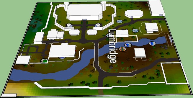 runescape lumbridge map 3d model