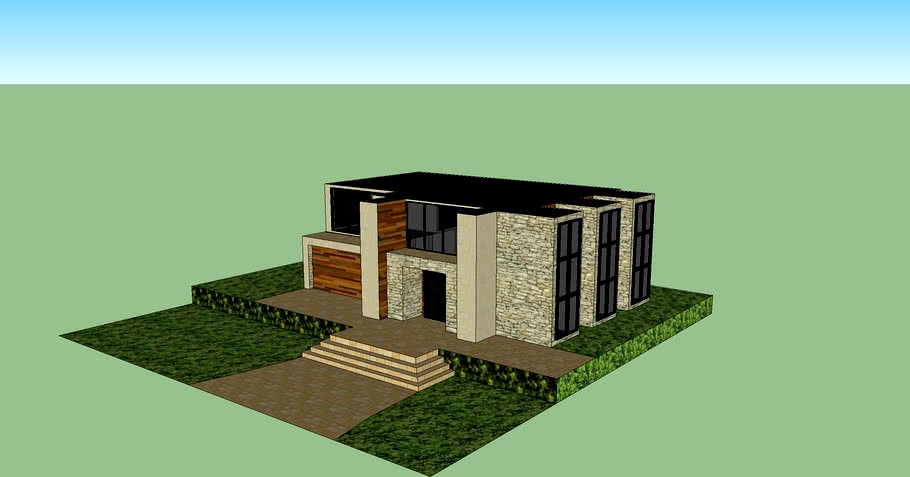 Simple Modern House 3d model