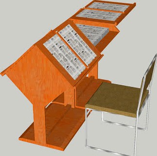 newspaper reading table 3d model