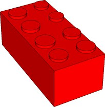Red Lego 3d model