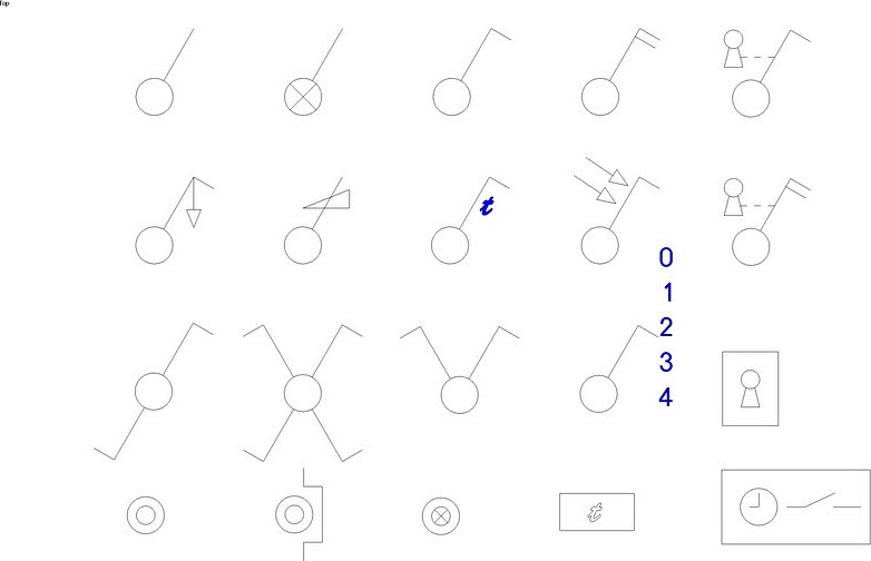 Schakelaar symbolen 3d model