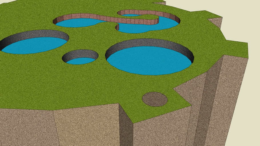 Mountain Pools 3d model