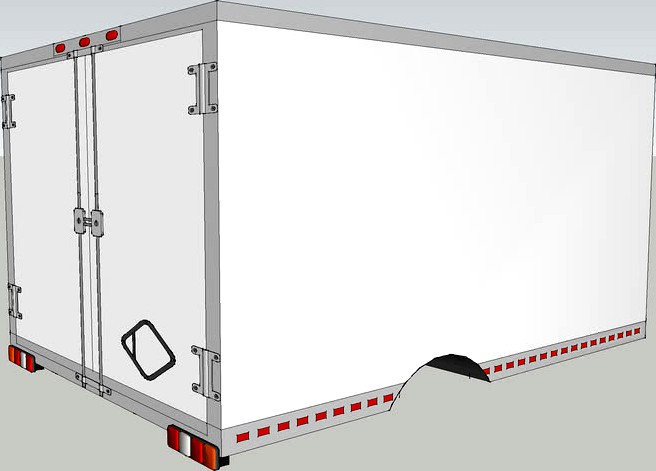 dry van body 3d model